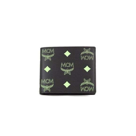 MCM | Bags | Mcm Small Black Summer Green Smooth Visetos Monogram Logo ...